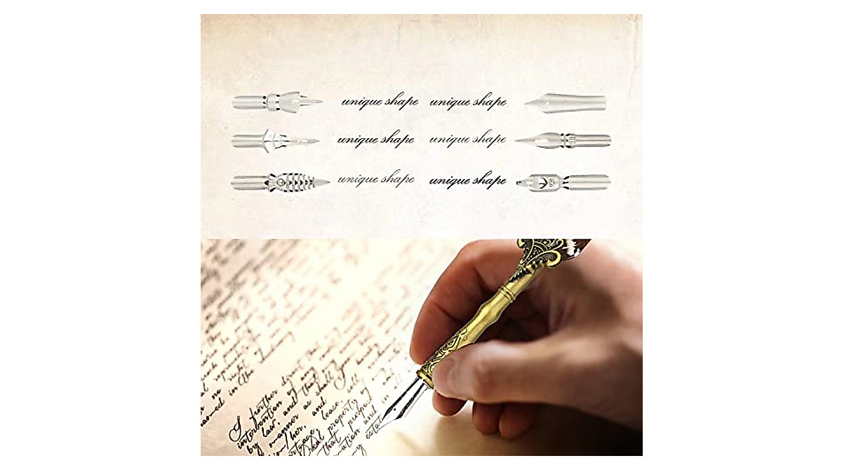 Elegant Feather Pen and Ink Set for Calligraphy Beginners