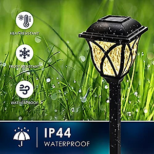 SOLPEX 6 Pack Solar Pathway Lights, LED Decorative Solar Outdoor Lights, Garden Lights Solar Powered Waterproof for Landscapes, Yard, Gardens, Pathways, Walkways and Driveways