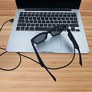 Chofit Compatible with Bose Frames Rondo Charger Cable,3.3ft USB Magnetic Charging Cable for Bose Frames Alto S/M M/L,Bose Frames Soprano,Bose Frames Tenor (Black-2 Pack)