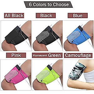 Universal Sports Armband for All Phones. Cell Phone Armband for Running, Fitness and Gym Workouts (iPhone X/8/7/6/Plus,Samsung Galaxy S9/S8/S7/S6/Edge/Plus & LG, Google & More) Black M