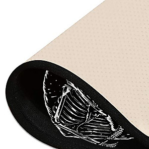 ALAZA Skull Skeleton Love Heart Black Runner Area Rug Non Slip Floor Mat for Hallway Entryway Living Room Bedroom Dorm Home Decor 72x24 inches