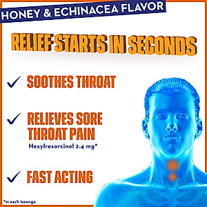 Mucinex InstaSoothe Sore Throat + Soothing Comfort - Honey & Echinacea (40 Count (Pack 3))