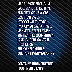 5 GUM Peppermint Cobalt Sugar Free Chewing Gum Bulk, 15 Sticks (Pack of 10)