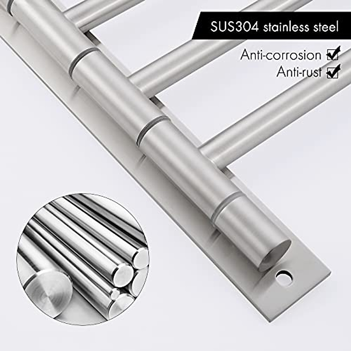 KES Swivel Towel Rack, Bathroom Swivel Towel Bar Swing Out Towel Holder 4-Arm Multiple Towel Rack 13.8 Inch Space Saving SUS 304 Stainless Steel Wall Mount Brushed Finish, A2102S4-2