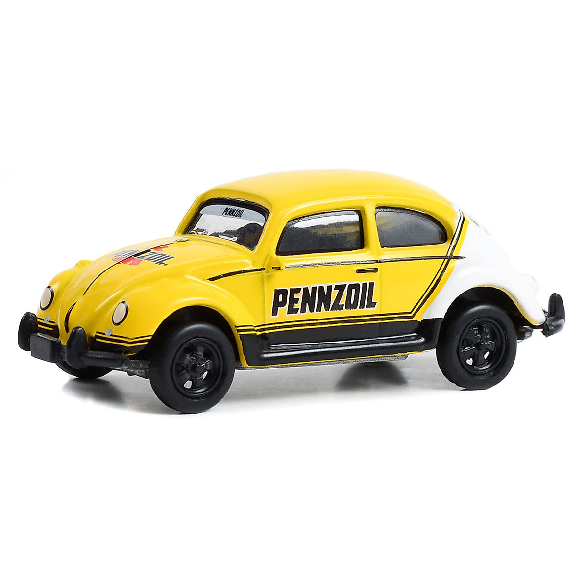 Classic Beetle Yellow and White Pennzoil Racing Club Vee V-Dub Series 16 1/64 Diecast Model Car by Greenlight 36070E