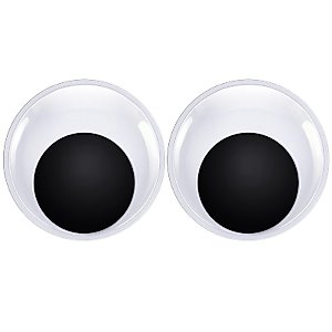 TOAOB 2pcs Giant Googly Wiggle Eyes Self Adhesive 7 Inch Large White Plastic Sticker Eyes for DIY Crafts Scrapbooking Christmas Decoration
