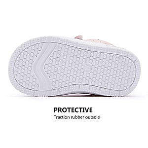BMCiTYBM Baby Shoes Boys Girls Sneakers Infant Walking Shoes Lightweight Non-Slip Tennis Shoes First Walkers 6 9 12 18 24 Months Pink Size 6-12 Months