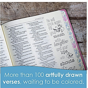 The One Year Bible Expressions NLT, Deluxe (Hardcover, Pink Flowers)