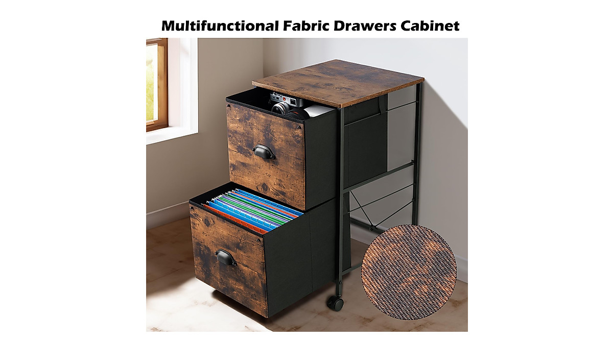TOPSKY Fabric File Cabinet for Letter Size - Stylish & Mobile