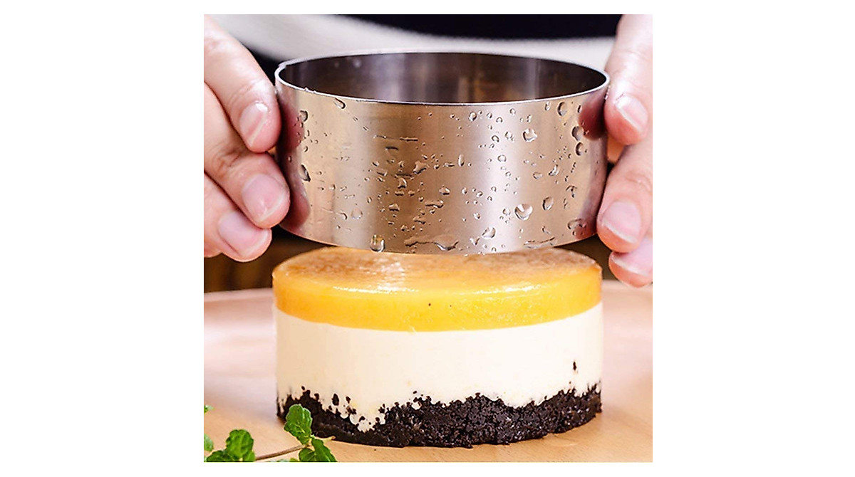 Round Cake Rings Set - Stainless Steel Food Mold for Desserts