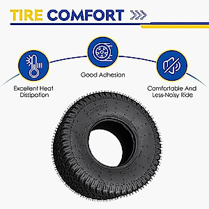 Lawn Mower Tires 18X8.50-8 18X8.50X8 Pneumatic 4Ply Tubeless Turf Tire for Riding Lawnmower Garden Tractor 188508 (2 Pack)