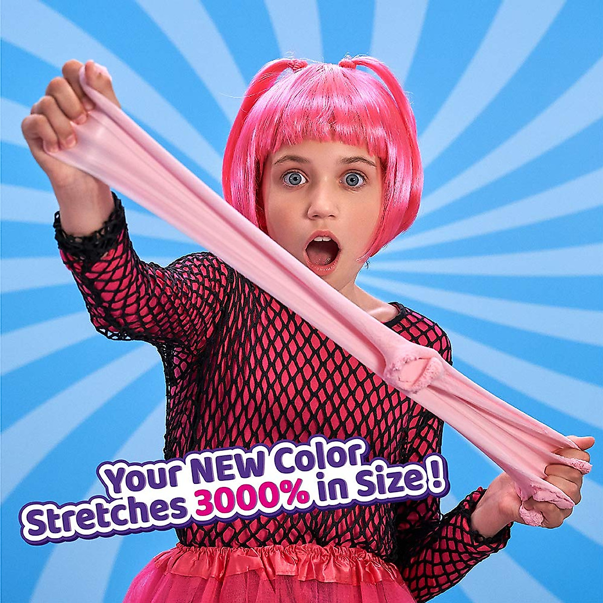 Oosh Slime Cotton Candy Color Mix Surprise by ZURU (Pink Handle Purple Slime) Scented, Fluffy, Soft, Stretchy, Stress Relief, Party Favors, Non-Stick, Purple Lolipop and Pink Handle