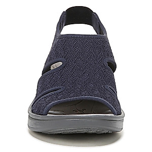 BZees Womens Daytona Slip-On Wedge Sandal Navy Blazer 6.5 M