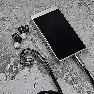 Linsoul LSC08 6N OCC Single Crystal Copper HiFi Earphone Cable for AK100, AK120, AK240, DP-X1, DP-X1A, FIIO X5III, XDP-300R, KANN, BQEYZ Spring1 (MMCX-3.5, Black)