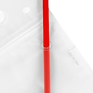 C CRYSTAL LEMON 100PCS Liquor Pouches, Drink Pouches for Adults with Straw Smoothie Bags Juice Pouches with 100 Drink Straws, Heavy Duty Hand-Held Translucent Reclosable Ice Drink Pouches Bag