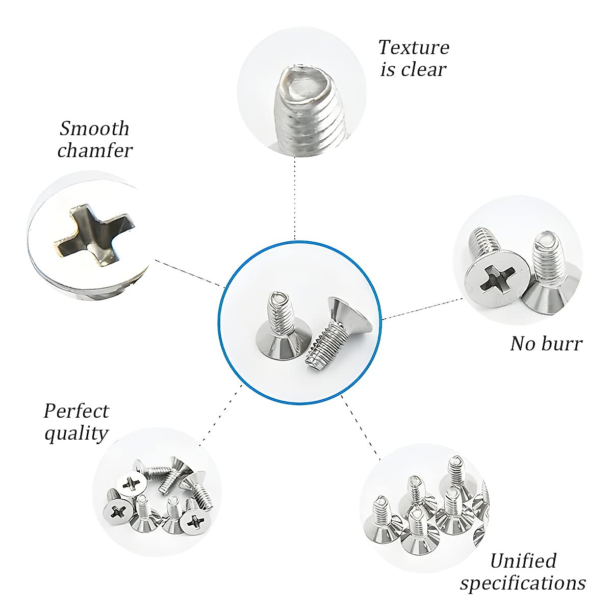 Car Brake Disc Rotor Screws, Stainless Steel Screw Rotor Brake Disc Retaining 93600-06014-0H, Retaining Screws for Front and Rear, Auto Replacement for City Civic Accord Odyssey Acura (16 PCS)