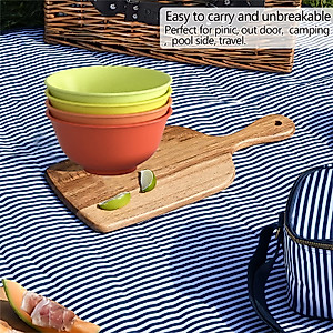 [Set of 6] 27 Oz Unbreakable Cereal Bowls Reusable Wheat Straw Fiber Bowl Sets - Dishwasher & Microwave Safe Bowl BPA Free - for Cereal, Fruit, Rice and Snack ect.