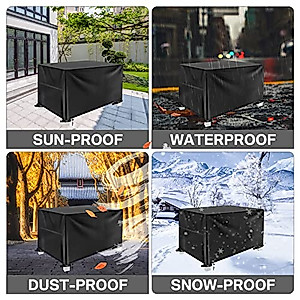 Patio Furniture Cover Waterproof Outdoor Table Chair Set Covers Outside Anti-Fading, UV Resistant Couch Storage Cover Black - 49 x 25 x 29 Inch