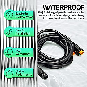 MUSELK Electric Bike 1T4/1T5 Waterproof Cable Controller Light Ebrake Throttle Display E-Bike Cable Conversion Accessories