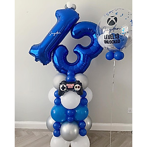40 Inch Navy Blue 13 Number Balloons Giant Jumbo Huge 13 or 31 Foil Mylar Helium Number Digital Balloons Dark Blue Birthday Mylar Digital Balloons 13th 31st Birthday Party Decorations Supplies