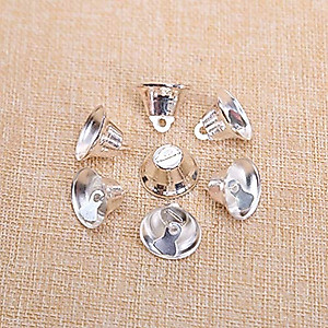 SUPVOX 20pcs Craft Bells Jingle Bells Mini Small Bells Silver Wind Chimes Bells Vintage Metal Bells Christmas DIY Craft Wind Chimes Making