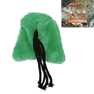 Parrot Warm Plush Fleece Bird Blanket Cuddle Nest Sleeping Nest Birds Cage Hanging Bed House for Parakeet Cockatiel(S Green)