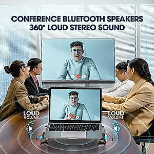 DUVOSS Bluetooth Speaker, Portable Laptop Stand with Wireless Speakers, True 3D Stereo Sound for Home Office, Foldable Laptop Speakers, Unique Ideal Gifts for Men Women
