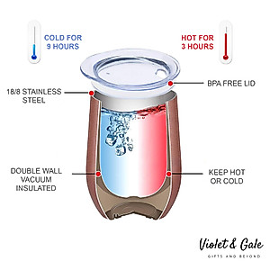 Violet and Gale Grandma to Be Gifts New Grandma 12oz Wine Glass Tumbler First Time Grandmother Announcement Gift Promoted to Grandma Coffee Mug