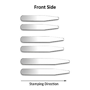 BOPREINA 6pcs Personalized Custom Metal Collar Stays for Men Stainless Steel Dress Shirt Collar Stays for Men, 3 Sizes