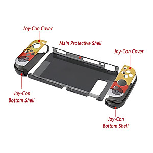 MUDEVIL Protective Case for Nintendo Switch - Hello Kitty Cat - Soft Anti-Scratch Shockproof Slim Cover Case for Nitendo Switch and Joy-Con