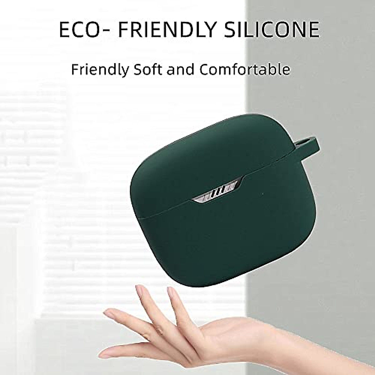 Case for Sony WF-1000XM5, Silicone Case for WF 1000XM5 Case Cover, Shock, Waterproof, Anti-Fall Protective Cover for Sony WF-1000XM5 Eaubuds Case Cover with Keychain (White)