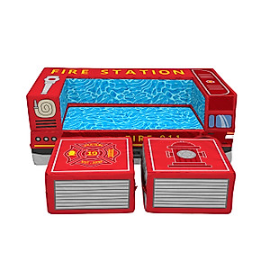 fond + found Kids Couch Sofa, Modular Toddler Couch, Convertible Kids Couch, Fire Truck-Themed Modular Sofa for Boys and Girls, Sofa Bed for Bedroom