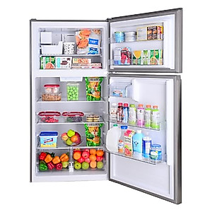 Kenmore 33 in. 20.4 cu. ft Capacity Refrigerator/Freezer with Full-Width Adjustable Glass Shelving, Humidity Control Crispers, Ice Maker, ENERGY STAR Certified, Fingerprint Resistant Stainless Steel