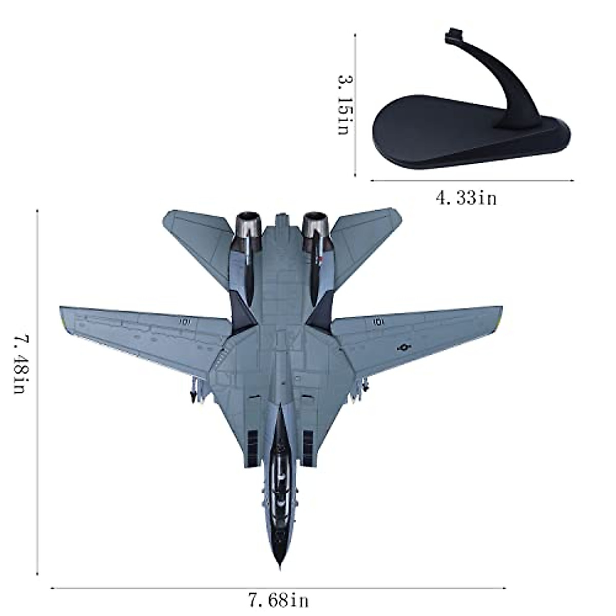 Udnorbay 1/100 US Navy F-14B Tomcat VF-103 Fighter Jolly Rogers Airplane Model Military Aircraft Diecast Models