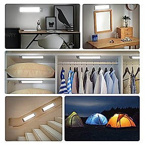 30-LED Under Cabinet Lights,USB Rechargeable Kitchen Cupboard Night Light,Battery Operated Under Counter Closet Lighting,Motion Detector Night Light,Wireless Magnetic Motion Activated Light-2Pack