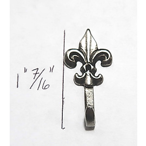 Fleur De Lis Magnet Decorative Hooks, 3 pc Set, Silver