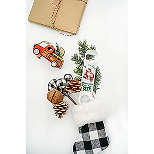 Stocking Stuffer for Men Christmas Beer Bottle Opener Santa Can Cooler Set White Elephant Gift Idea (Bottle Opener)