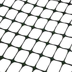 Abba Patio Snow Fence Plastic Garden Fencing Roll Temporary Safety Construction Mesh Fence Outdoor for Gardening, Yard, Patio, Pet, Rabbit, Poultry, 4' X 100' Feet, 3.25" Mesh, Green