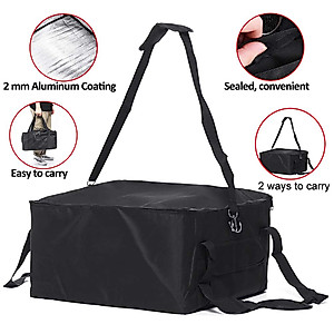 20inch Insulated Pizza Delivery Bag Reusable Food Delivery Bag Wear Oxford Cloth Lightweight Thermal Folding Pizza Delivery Bag