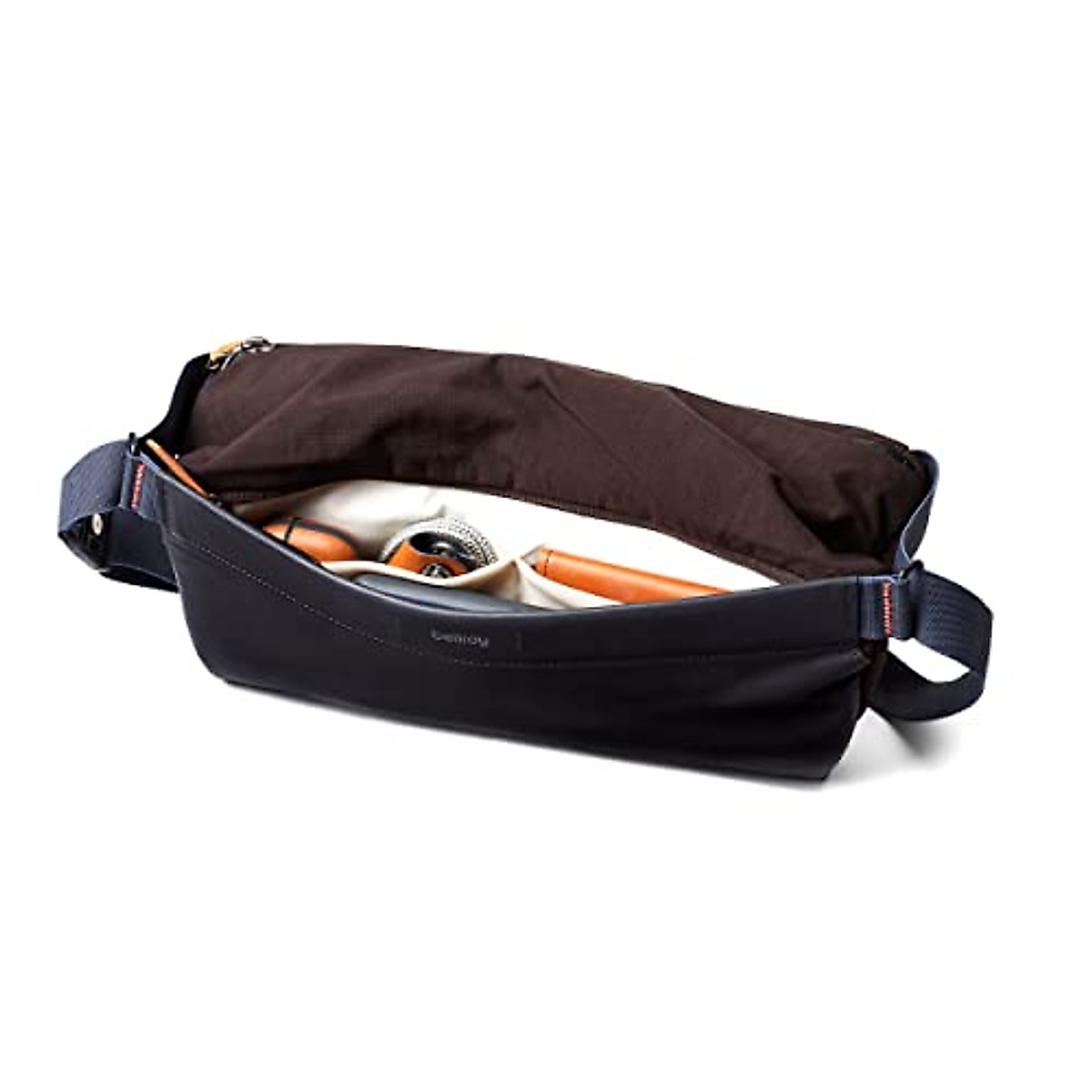 Bellroy Sling Bag - Premium (Leather & Fabric Unisex Crossbody Bag) - Deep Plum