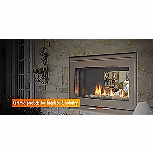 Hmleaf 24 PCS Ceramic Pebbles for Fire Pits or Fireplaces or Stoves in Khaki