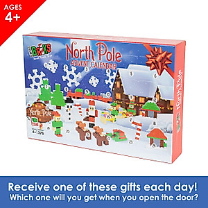 Strictly Briks Compatible with LEGO Duplo Classic Bricks Advent Calendar for Kids and Toddlers, Countdown to Christmas Building Block Toy, North Pole Theme, 376 Pieces