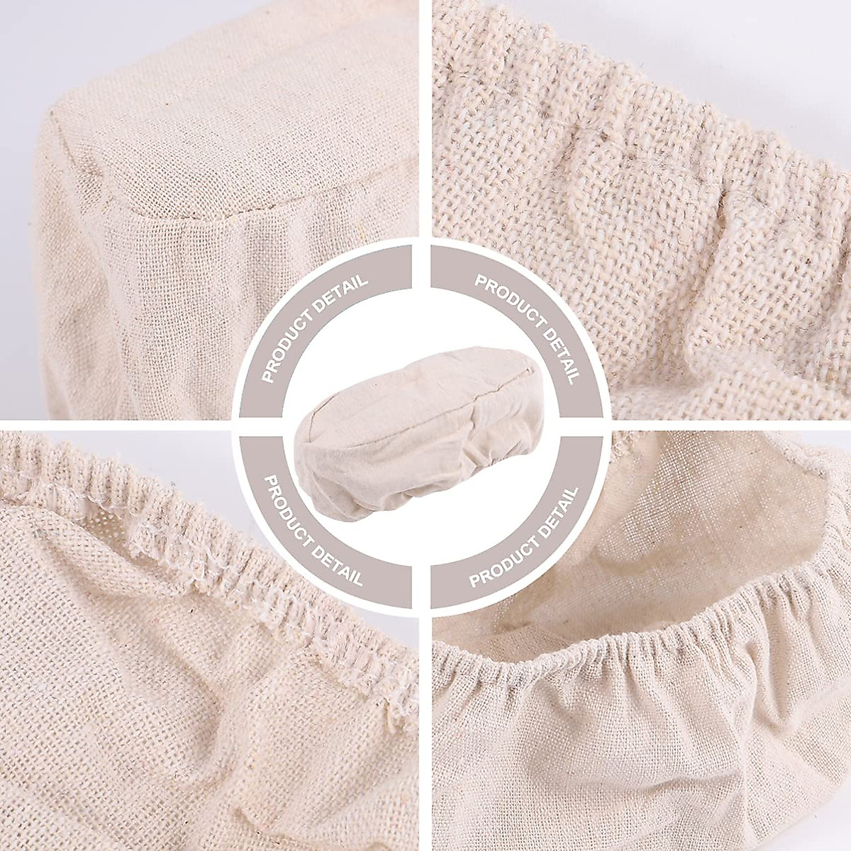 2pcs Bread Proofing Basket Cloth Covers Sourdough Bread Baking Supplies Basket Liners Home Kitchen Bakery