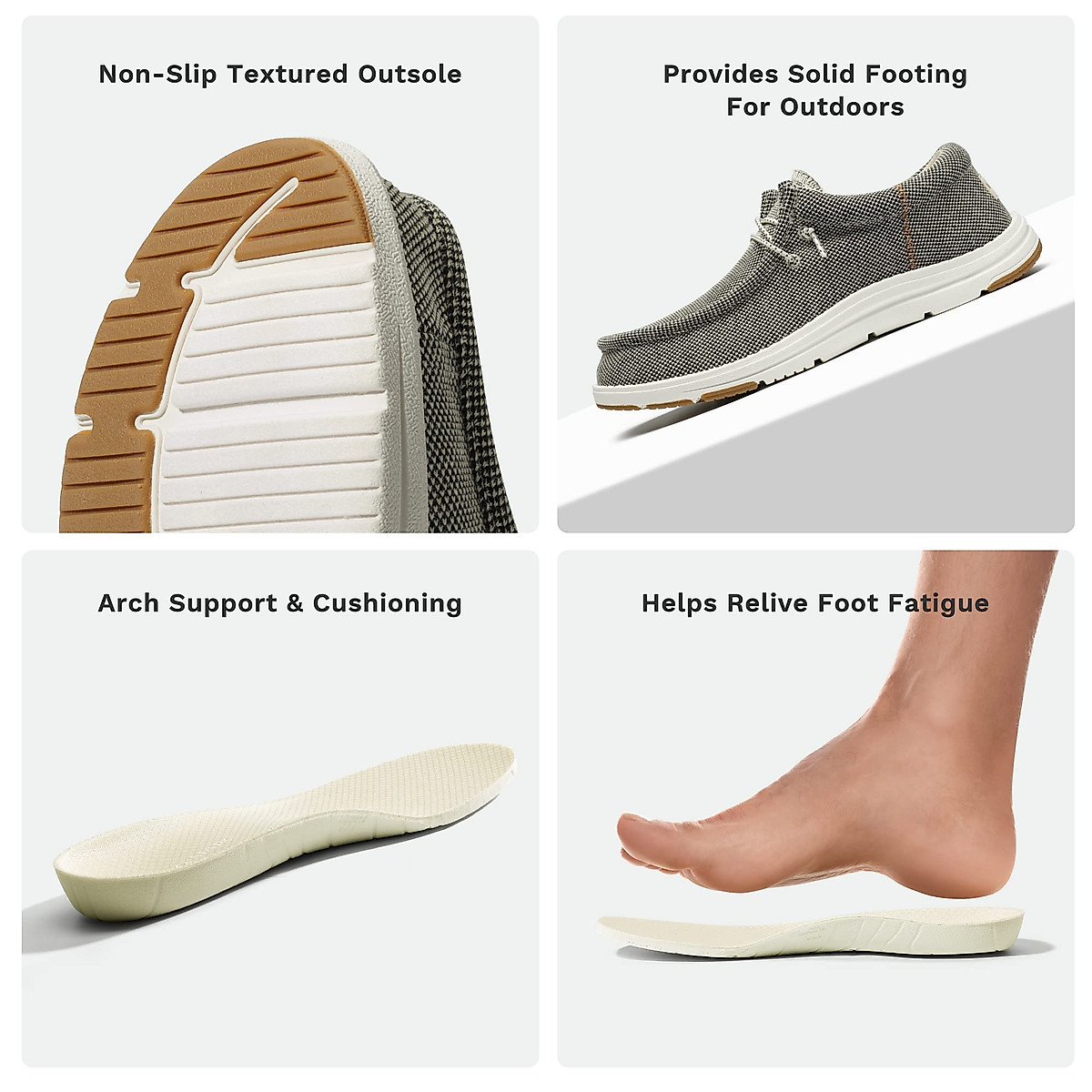 Bruno Marc Men's Arch Support Casual Slip-on Shoes Loafers for Men Non Slip Comfortable Boat Shoes, Khaki, Size 12, SBLS2302M