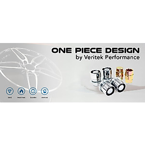 Set of 4 12x1.5 Veritek OE 1.47 Inch Mag Factory Style Replacement Chrome Lug Nut Wheel Locks with 2 Zinc Keys for Factory Wheels VPE-45700N2CH