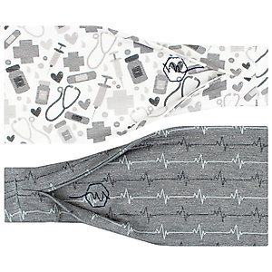 Maven Thread Nightingale Workout Headbands, 4" Thick Non Slip Sweatbands for Women - 2pk, Ideal for Yoga, Exercise, Running, Gym - One Size - Black