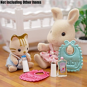 Odoria 1/12 Miniature Baby Bottles Bibs Dollhouse Nursery Accessories