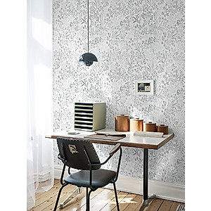 Heroad Peel and Stick Wallpaper Contact Paper Floral Wall Paper Removable Wallpaper Self Adhesive Stick on Wallpaper Boho Leaf Contact Paper for Cabinet Drawer Liner Waterproof Vinyl Roll 15.5''x118''