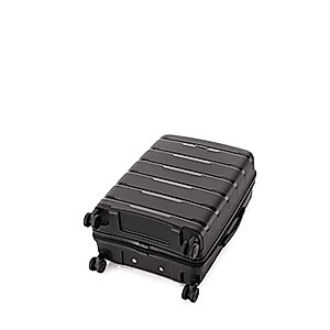 Rockland Pasadena Hardside Spinner Wheel Luggage, Black, 19", 23", 27"