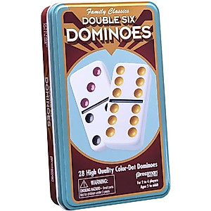 Pressman Double 6 Colored Dominoes, 5"
